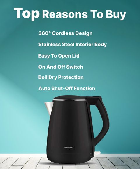 HAVELLS aqua plus 1250 w Electric Kettle Price in India - Buy HAVELLS ...