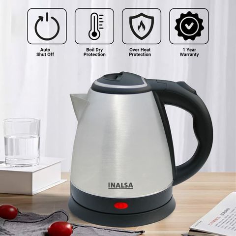 Inalsa Kwik 1.5 Liter with SS Body|Auto Shut Off & Boil Dry Protection ...