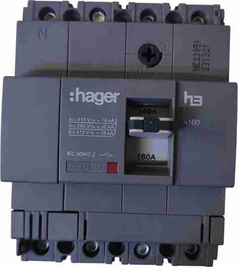 Hager 4 POLE 160A MCCB HDA161Z MCB Price in India - Buy Hager 4 POLE ...