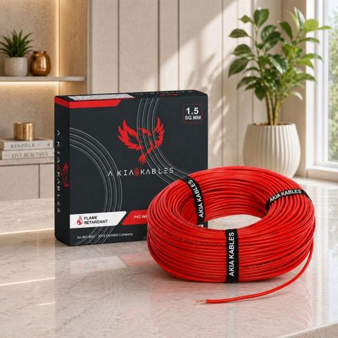 AKIA KABLES 1.5 Sqmm Electrical Wire|45m|Single Core|Copper|FR PVC ...
