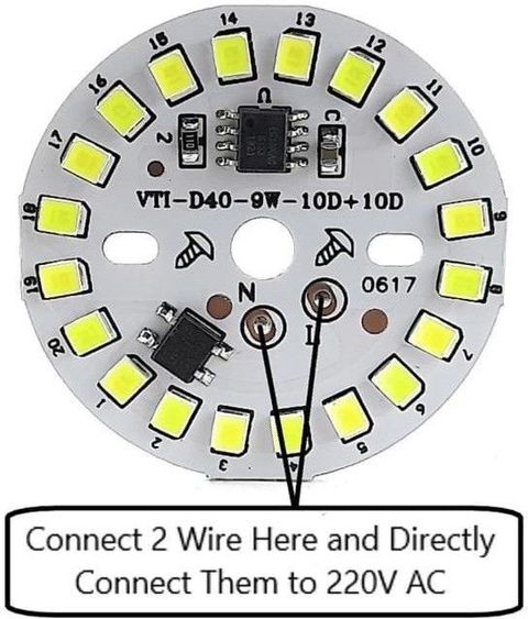 SG Flash 100 Pcs 9 Watt Direct On Board LED Bulb Raw Materials WHITE ...