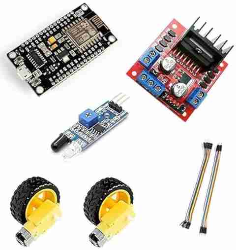 Testin Electronic 4WD Robot Car Kit with NodeMCU L298 Motor Driver ...