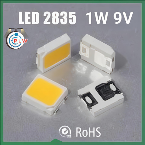 PLW (1000 Pcs){White} 2835 SMD LED 1 Watt 9 Volt up to 140LM 100-150mA ...