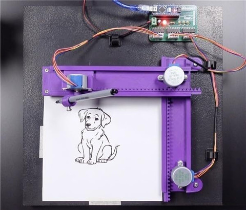 AUTO BOTIX Mini CNC Plotter Project Complete DIY Kit 3D Printed Parts ...