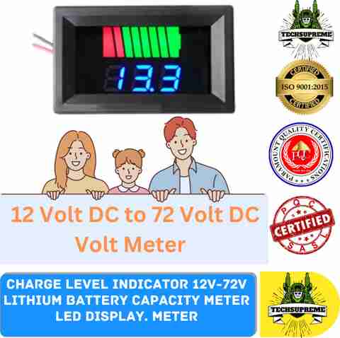 TechSupreme Best Charge Level Indicator 12V-72V Lithium Battery ...