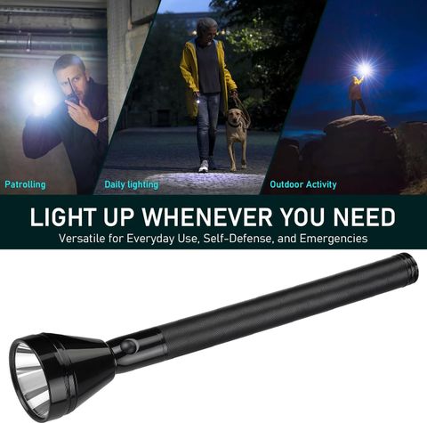 CICASTO Ultra Bright LED Torch for Security Guards, Night Patrols and ...