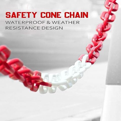Ladwa 10 meter, S Hook Type Plastic Safety Barrier Cone Chain for ...