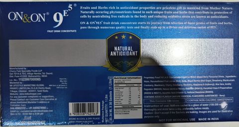 on and on 9E5 Juice Premium Concentrate Health Drink mix - 10 Sachets ...