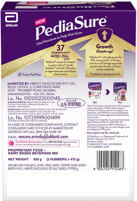 Pediasure Scientifically Designed Price in India - Buy Pediasure ...