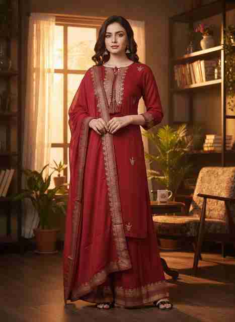 Moda Rapido Women Kurta Palazzo Dupatta Set - Buy Moda Rapido Women ...