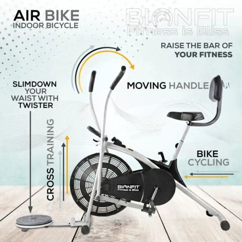 BIONFIT Air Cycle For Home Gym Curved Moving with Twister & Back ...
