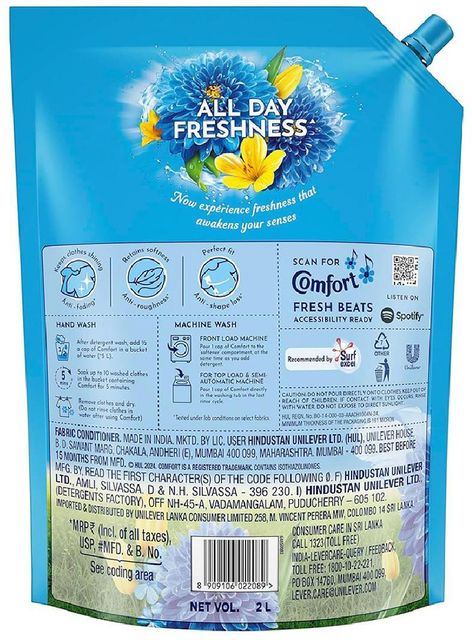 Comfort After Wash Morning Fresh Fabric Conditioner Pouch Price in ...