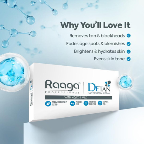 RAAGA PROFESSIONAL De-Tan Cream with and Milk (12g x 6 sachets) - Price ...