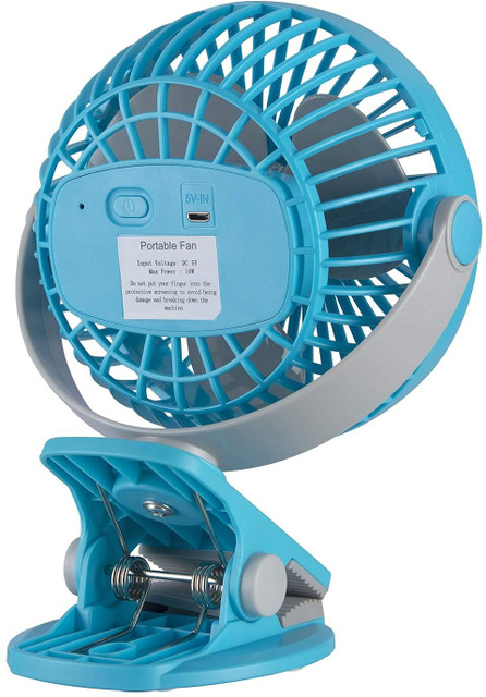 BAJAJ PYGMY FAN BLUE 110 mm 3 Blade Table Fan (Blue, Pack of 1) with 12 ...