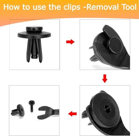 metreno 100 Pcs Plastic Car Clips Set Push Retainers Universal Car ...