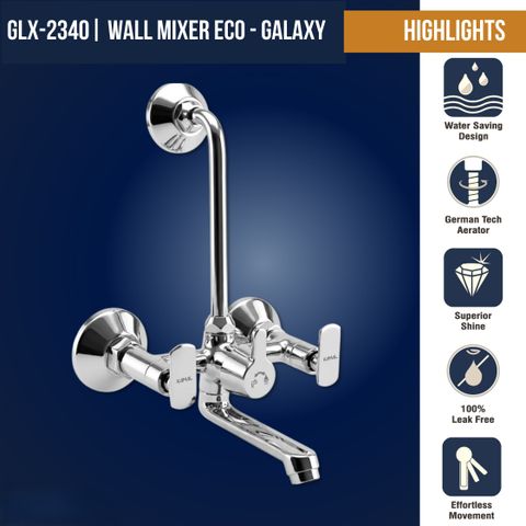 KAMAL Wall Mixer Galaxy Eco | Fully Brass | With Provision for overhead ...
