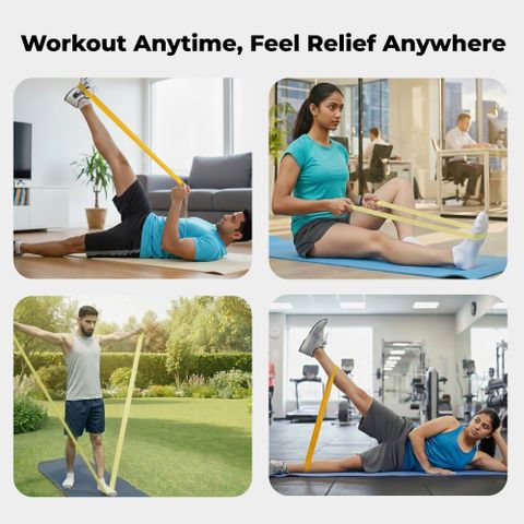Durafit Thera Yoga Resistance Band Yellow Stretching Exercise Workout ...
