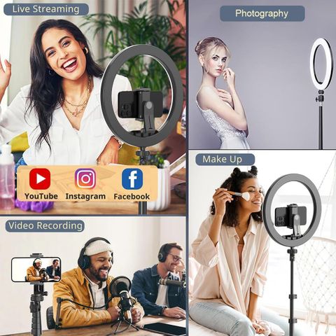 NGT GP-RL-12-7FT Professional 12 Inch Led Ring Light 1200 lx Camera LED ...