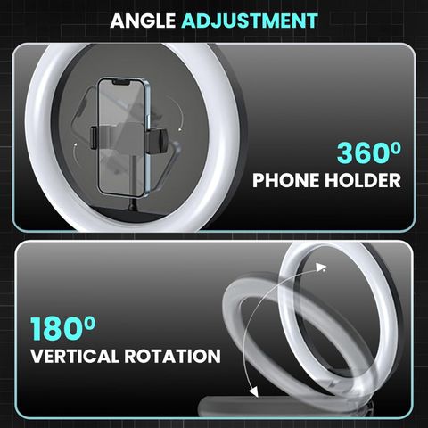 NGT GP-RL-12-7FT Professional 12 Inch Led Ring Light 1200 lx Camera LED ...