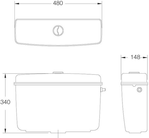 Parryware Economy Dual Flush Cistern set of 1 pic 163 Dual Flush Tank ...