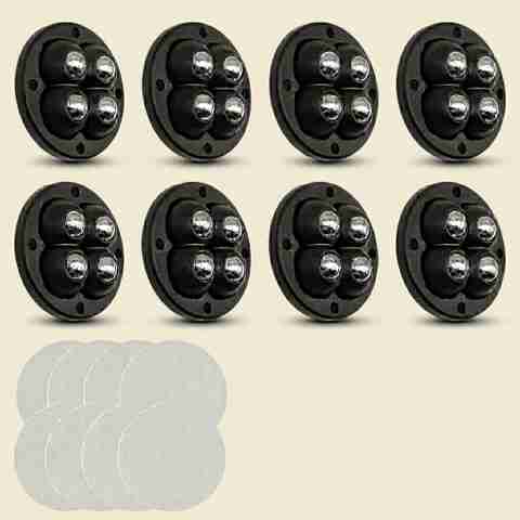 HGC Heavy Duty Furniture Moving Rollers 8 Pack 360 Swivel Ball Bearing ...