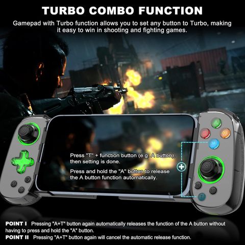 ELECTRO WOLF Wireless Controller with Hall Joystick/Turbo/6-Axis Gyro ...