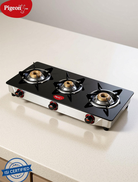 Pigeon Popular Cooktop Glass Manual Gas Stove Price in India - Buy ...