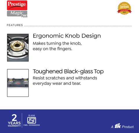 Prestige Plus GTMP 02 Glass Manual Gas Stove Price in India - Buy ...