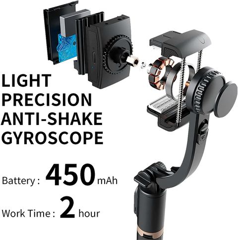 TXOR ALEX, One-AXIS Gimbal Stabilizer for Smartphone, Extendable ...