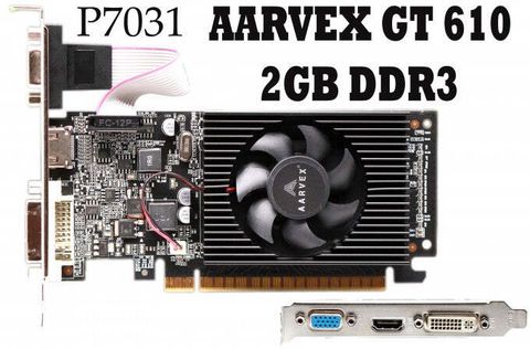 AARVEX Graphic Card GT610 2GB DDR3 DDR3 2 GB NVIDIA Chipset 64 bit 1600 ...