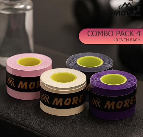 Morex Premium Badminton & Tennis Racket Grip Tape Overgrip Smooth Tacky ...