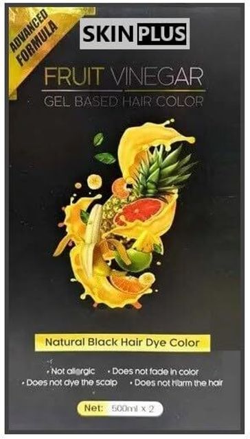 PRO ADS Fruit Vinegar Natural Black Gel Color - 500 ml + 500 ml_C_097 ...