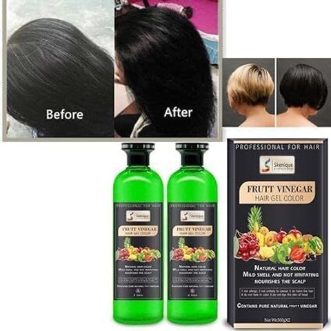 SKENIQUE PROFESSIONAL FRUIT VINEGAR HAIR COLOR DYE , NATURAL BLACK ...