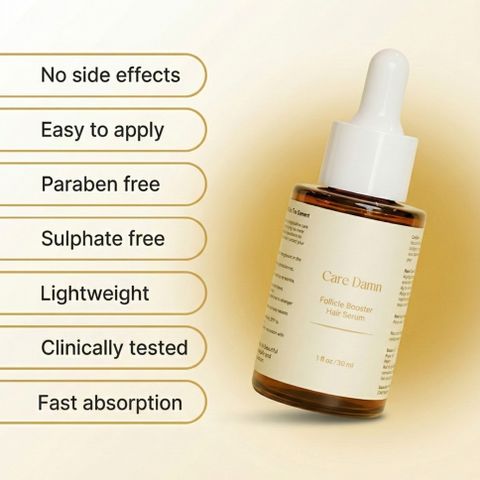 CARE DAMN Follicle Booster Hair Serum with Rice Water, Biotin Rosemary ...