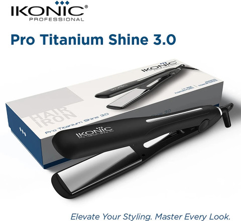 Ikonic Professional IKP-PTS Pro Titanium Shine 3.0 Hair Straightener ...
