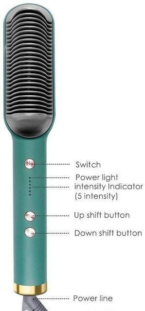 HEEMA Professional HQT 909b Hair Straightener comb Styler 5 Temperature ...