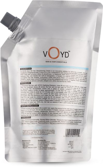 VOYD Kera-Smooth Acai Oil Hair Straightening Cream - Price in India ...