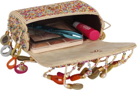 Buy Aqsa Bridal Women Multicolor Hand-held Bag Multicolor, CREEM ...