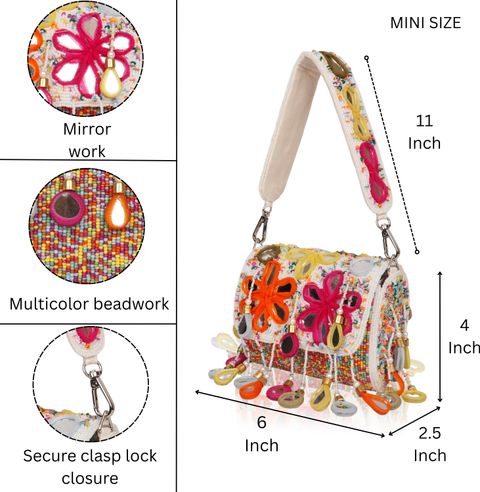 Buy Aqsa Bridal Women Multicolor Hand-held Bag multicolor Online @ Best ...