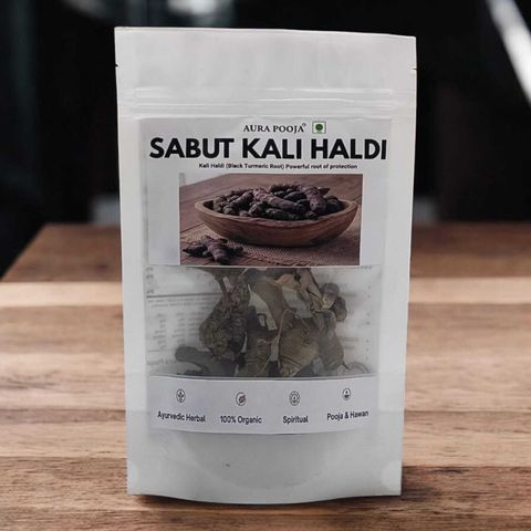 AURA POOJA Natural Kali Haldi Gath | Rare Black Turmeric for Spiritual ...
