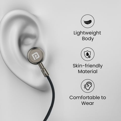 Portronics Tune C Type C Earphone with mic, In-Line Controls, 1.2M ...