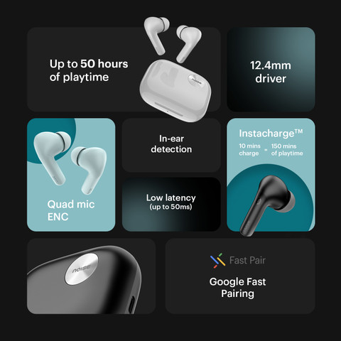 Noise Airbuds 6 with Buds Link App, 32dB ANC, In-Ear Detection, Google ...