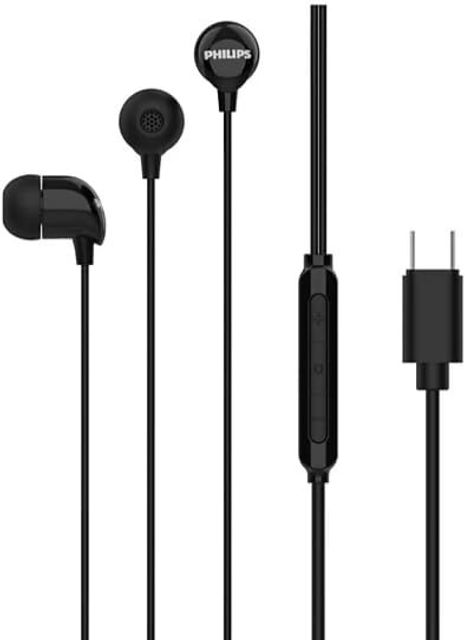 PHILIPS TAE2146BK USB TYPE C in Ear Wired Headphones with Mic Wired ...