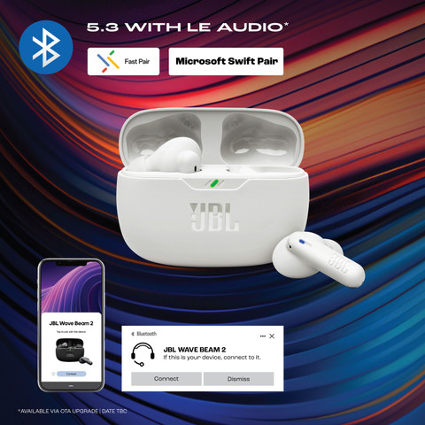 JBL Wave Beam 2 ANC Earbuds with BTv5.3,Multi Connect,Fast Charge,40H ...