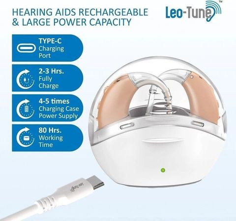 Leo-Tune hearing aids machine (pair 2 units) For Seniors Old Age ...