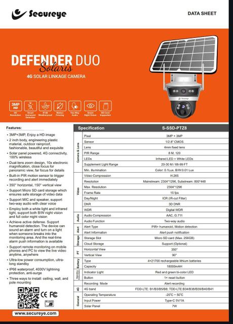 SECUREYE 4MP SOLAR 4G PT CAMERA Security Camera Price in India - Buy ...