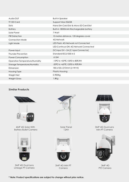 Trueview T18200 4G Mini PT Solar Linkage 3MP+3MP Dual Intelligent ...