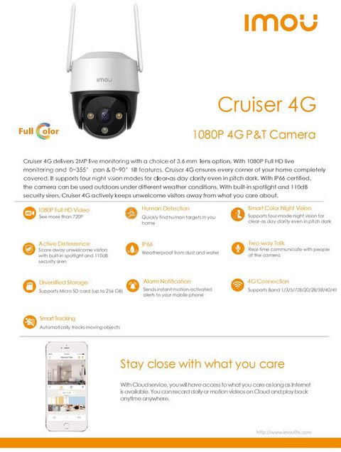 IMOU Cruiser SE IPC-S21FTP 4G 2MP HD Pan&Tilt Outdoor|Auto Tracking ...