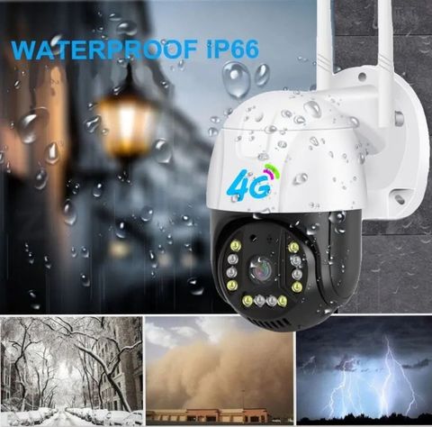 Okxmz 360° PTZ SIM Camera | 4G CCTV | No WiFi Required | Night LED ...