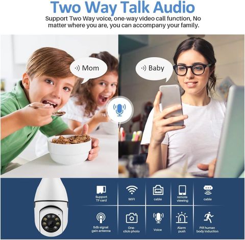 Monrix 3MP Smart IP Wi-fi CCTV Camera Pan-Tilt 360° Indoor 1080P (Bulb ...